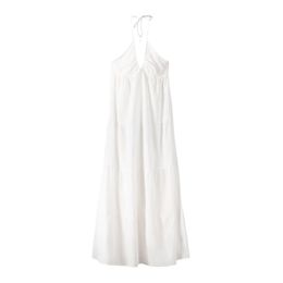 Bershka Kleid Damen Größe 36 weiß Winterkleid