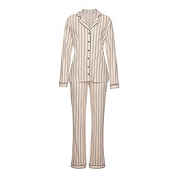 Vivance Pyjama 'Dreams' Damen Gr&ouml;&szlig;e L hellbeige / marine / orange / melone Winterkleid