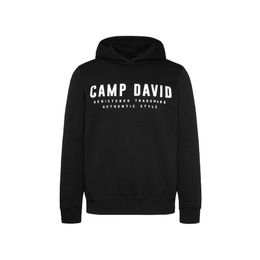 CAMP DAVID Sweatshirt Herren Gr&ouml;&szlig;e M schwarz / wei&szlig;