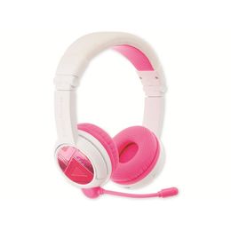 ONANOFF Bluetooth On-Ear Kopfh&ouml;rer BuddyPhones School+, f&uuml;r Kinder, wei&szlig;/pink