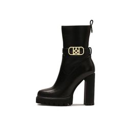 Kazar Stiefelette Damen Größe 41 gold / schwarz Winterschuhe