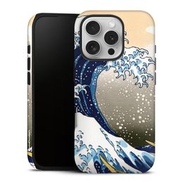 DeinDesign iPhone 16 Pro Handy Panzer Handyh&uuml;lle robuste Outdoor H&uuml;lle Schutzh&uuml;lle gl&auml;nzend Katsushika Hokusai Die Gro&szlig;e Welle Vor Kanagawa Kunst Tough Case