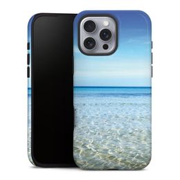 DeinDesign iPhone 16 Pro Max Handy Panzer Handyh&uuml;lle robuste Outdoor H&uuml;lle Schutzh&uuml;lle gl&auml;nzend Urlaub Sky Ocean Tough Case