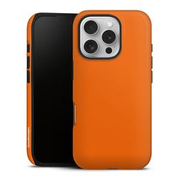 DeinDesign iPhone 16 Pro Handy Panzer Handyh&uuml;lle robuste Outdoor H&uuml;lle Schutzh&uuml;lle gl&auml;nzend Orange Unicoloured Colour Tough Case