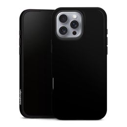 DeinDesign iPhone 16 Pro Max Handy Panzer Handyh&uuml;lle robuste Outdoor H&uuml;lle Schutzh&uuml;lle gl&auml;nzend Colour Black Unicoloured Tough Case