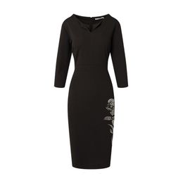 Quiosque Kleid '4TN010' Damen Gr&ouml;&szlig;e 40 schwarzmeliert / silber
