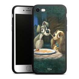 DeinDesign iPhone SE (2020) Handy Premium Silikon H&uuml;lle Handyh&uuml;lle schwarz Case Official Licensed Product Lady And The Tramp Disney Silikon Premium Case