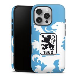 DeinDesign iPhone 16 Pro Handy Panzer Handyh&uuml;lle robuste Outdoor H&uuml;lle Schutzh&uuml;lle matt Coat Of Arms Tsv 1860 M&uuml;nchen Official Licensed Product Tough Case