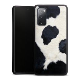 DeinDesign Galaxy S20 FE Handy Premium Silikon H&uuml;lle Handyh&uuml;lle schwarz Case Animal Print Animal Look Cow Skin Silikon Premium Case