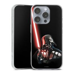 DeinDesign iPhone 16 Pro Handy Silikon H&uuml;lle Case transparent Handyh&uuml;lle Merchandise Darth Vader Star Wars Silikon Case