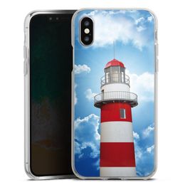 DeinDesign iPhone X Handy Silikon Hülle Case transparent Handyhülle Sky Cloud Lighthouse Silikon Case