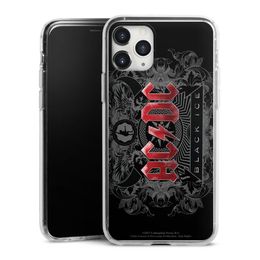 DeinDesign iPhone 11 Pro Max Handy Silikon H&uuml;lle Case transparent Handyh&uuml;lle Merchandise Black Ice Acdc Silikon Case