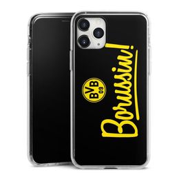 DeinDesign iPhone 11 Pro Max Handy Silikon H&uuml;lle Case transparent Handyh&uuml;lle Borussia Dortmund Bvb Soccer Silikon Case