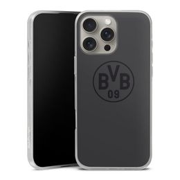 DeinDesign iPhone 16 Pro Max Handy Silikon H&uuml;lle Case transparent Handyh&uuml;lle Bvb Borussia Dortmund Logo Silikon Case