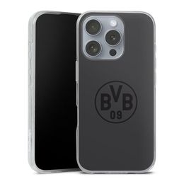 DeinDesign iPhone 16 Pro Handy Silikon H&uuml;lle Case transparent Handyh&uuml;lle Bvb Borussia Dortmund Logo Silikon Case