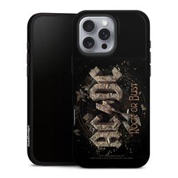 DeinDesign iPhone 16 Pro Max Handy Panzer Handyh&uuml;lle robuste Outdoor H&uuml;lle Schutzh&uuml;lle gl&auml;nzend Official Licensed Product Rock Or Bust Acdc Tough Case