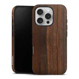 DeinDesign iPhone 16 Pro Handy Panzer Handyh&uuml;lle robuste Outdoor H&uuml;lle Schutzh&uuml;lle gl&auml;nzend Wood Nut Tree Wooden Look Tough Case