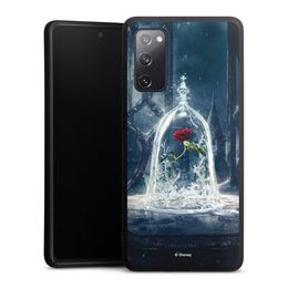 DeinDesign Galaxy S20 FE 5G Handy Premium Silikon H&uuml;lle Handyh&uuml;lle schwarz Case The Beauty And The Beast Disney Princess Rose Silikon Premium Case