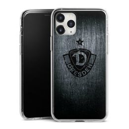 DeinDesign iPhone 11 Pro Max Handy Silikon H&uuml;lle Case transparent Handyh&uuml;lle Sg Dynamo Dresden Official Licensed Product Vintage Silikon Case