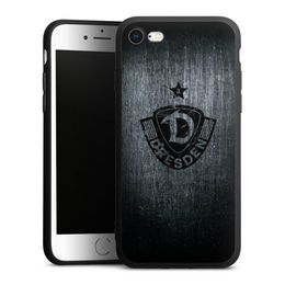DeinDesign iPhone SE (2022) Handy Premium Silikon H&uuml;lle Handyh&uuml;lle schwarz Case Sg Dynamo Dresden Official Licensed Product Vintage Silikon Premium Case
