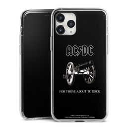 DeinDesign iPhone 11 Pro Max Handy Silikon H&uuml;lle Case transparent Handyh&uuml;lle Music Acdc Merchandise Silikon Case