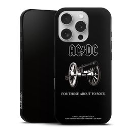 DeinDesign iPhone 16 Pro Handy Slim Case extra d&uuml;nn Silikon Handyh&uuml;lle schwarz H&uuml;lle Music Acdc Merchandise Silikon Slim Case