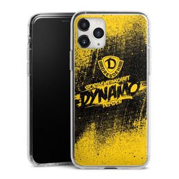 DeinDesign iPhone 11 Pro Max Handy Silikon H&uuml;lle Case transparent Handyh&uuml;lle Official Licensed Product Sg Dynamo Dresden Logo Silikon Case
