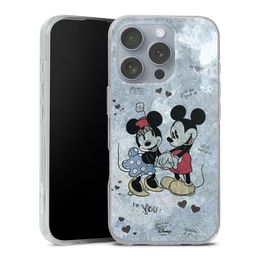 DeinDesign iPhone 16 Pro Handy Silikon H&uuml;lle Case transparent Handyh&uuml;lle Vintage Disney Silikon Case