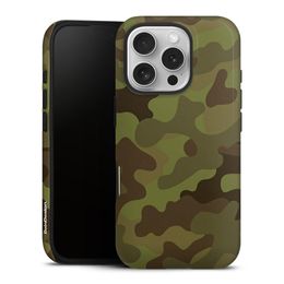 DeinDesign iPhone 16 Pro Handy Panzer Handyh&uuml;lle robuste Outdoor H&uuml;lle Schutzh&uuml;lle gl&auml;nzend Camouflage Tarnmuster Army Tough Case