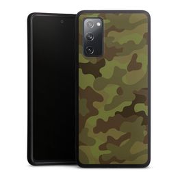 DeinDesign Galaxy S20 FE Handy Premium Silikon H&uuml;lle Handyh&uuml;lle schwarz Case Camouflage Tarnmuster Army Silikon Premium Case