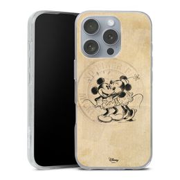 DeinDesign iPhone 16 Pro Handy Silikon H&uuml;lle Case transparent Handyh&uuml;lle Minnie Mouse Vintage Mickey Mouse Silikon Case