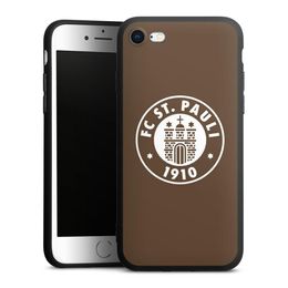 DeinDesign iPhone SE (2020) Handy Premium Silikon H&uuml;lle Handyh&uuml;lle schwarz Case Fc St. Pauli Official Licensed Product Coat Of Arms Silikon Premium Case