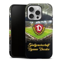 DeinDesign iPhone 16 Pro Handy Panzer Handyh&uuml;lle robuste Outdoor H&uuml;lle Schutzh&uuml;lle gl&auml;nzend Sg Dynamo Dresden Sgd Official Licensed Product Tough Case