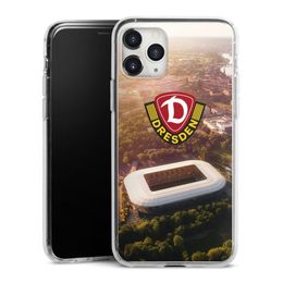DeinDesign iPhone 11 Pro Max Handy Silikon H&uuml;lle Case transparent Handyh&uuml;lle Stadium Sg Dynamo Dresden Sgd Silikon Case