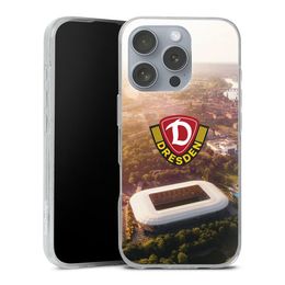 DeinDesign iPhone 16 Pro Handy Silikon H&uuml;lle Case transparent Handyh&uuml;lle Sgd Sg Dynamo Dresden Stadium Silikon Case