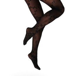 K by KARL LAGERFELD Karl Lagerfeld Socken ' Monogram Tights ' Damen Gr&ouml;&szlig;e 41/43 schwarz