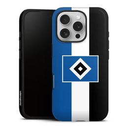 DeinDesign iPhone 16 Pro Handy Panzer Handyh&uuml;lle robuste Outdoor H&uuml;lle Schutzh&uuml;lle gl&auml;nzend Stripes Hamburger Sv Hsv Tough Case