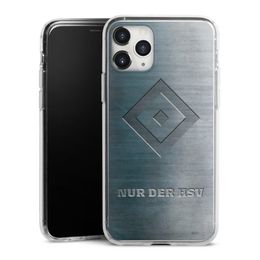 DeinDesign iPhone 11 Pro Max Handy Silikon H&uuml;lle Case transparent Handyh&uuml;lle Hsv Metallic Look Hamburger Sv Silikon Case