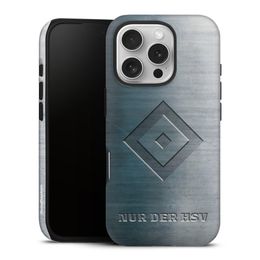 DeinDesign iPhone 16 Pro Handy Panzer Handyh&uuml;lle robuste Outdoor H&uuml;lle Schutzh&uuml;lle gl&auml;nzend Metallic Look Hsv Hamburger Sv Tough Case
