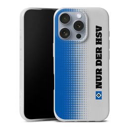 DeinDesign iPhone 16 Pro Handy Silikon H&uuml;lle Case wei&szlig; Handyh&uuml;lle Logo Hsv Transparent Silikon Case