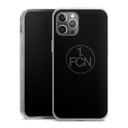 DeinDesign iPhone 12 Pro Max Handy Silikon H&uuml;lle Case transparent Handyh&uuml;lle 1. Fcn 1. Fc N&uuml;rnberg Logo Silikon Case