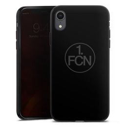 DeinDesign iPhone Xr Handy Silikon H&uuml;lle Case schwarz Handyh&uuml;lle 1. Fcn 1. Fc N&uuml;rnberg Logo