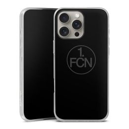 DeinDesign iPhone 16 Pro Max Handy Silikon H&uuml;lle Case transparent Handyh&uuml;lle 1. Fcn 1. Fc N&uuml;rnberg Logo Silikon Case