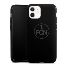 DeinDesign iPhone 12 mini Handy Silikon H&uuml;lle Case schwarz Handyh&uuml;lle 1. Fcn 1. Fc N&uuml;rnberg Logo