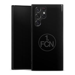 DeinDesign Galaxy S22 Ultra Handy Silikon H&uuml;lle Case schwarz Handyh&uuml;lle 1. Fcn 1. Fc N&uuml;rnberg Logo