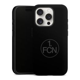 DeinDesign iPhone 15 Pro Handy Panzer Handyh&uuml;lle robuste Outdoor H&uuml;lle Schutzh&uuml;lle matt 1. Fcn 1. Fc N&uuml;rnberg Logo Tough Case