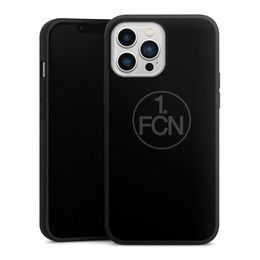 DeinDesign iPhone 13 Pro Max Handy Premium Silikon H&uuml;lle Handyh&uuml;lle schwarz Case 1. Fcn 1. Fc N&uuml;rnberg Logo Silikon Premium Case
