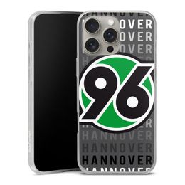 DeinDesign iPhone 16 Pro Max Handy Silikon H&uuml;lle Case transparent Handyh&uuml;lle H96 Hannover 96 Official Licensed Product Silikon Case