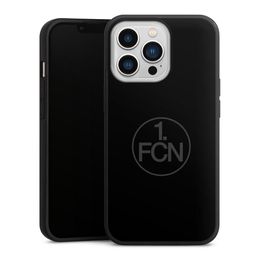 DeinDesign iPhone 13 Pro Handy Premium Silikon H&uuml;lle Handyh&uuml;lle schwarz Case 1. Fcn 1. Fc N&uuml;rnberg Logo Silikon Premium Case