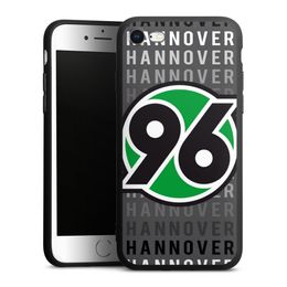 DeinDesign iPhone SE (2022) Handy Premium Silikon H&uuml;lle Handyh&uuml;lle schwarz Case Official Licensed Product H96 Hannover 96 Silikon Premium Case